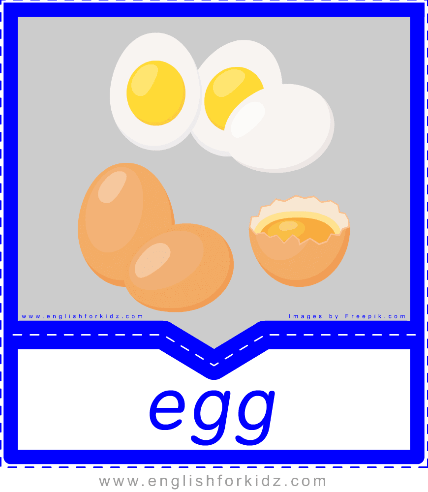 English for Kids Step by Step: Printable Food & Drinks Flashcards. Part 2.