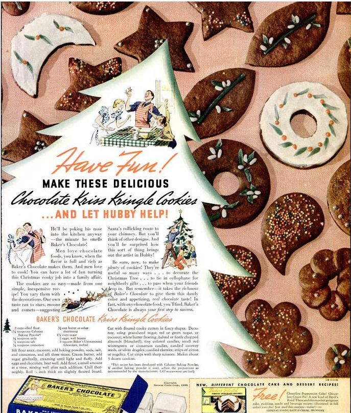 Dying for Chocolate: Kriss Kringle Cookies: Vintage Ad & Recipe for ...