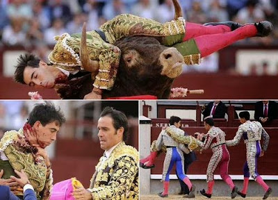 Saúl Jiménez Fortes Torero Español recibió una fuerte cornada en el ...