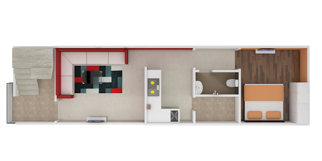 12X45 house with 12X45 3d elevation by nikshail