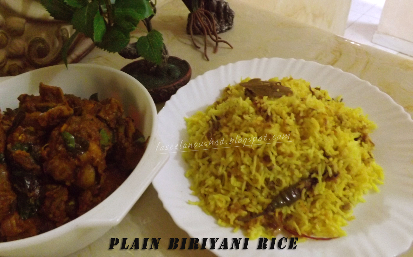 GOOD FOOD ENDS WITH GOOD TALK: Plain Biriyani Rice