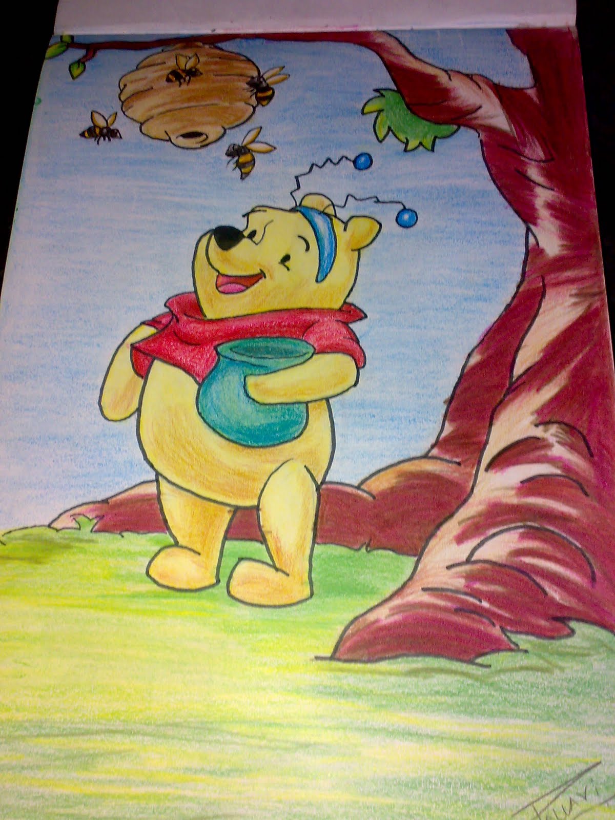 Shreya's creative work: winnie the pooh