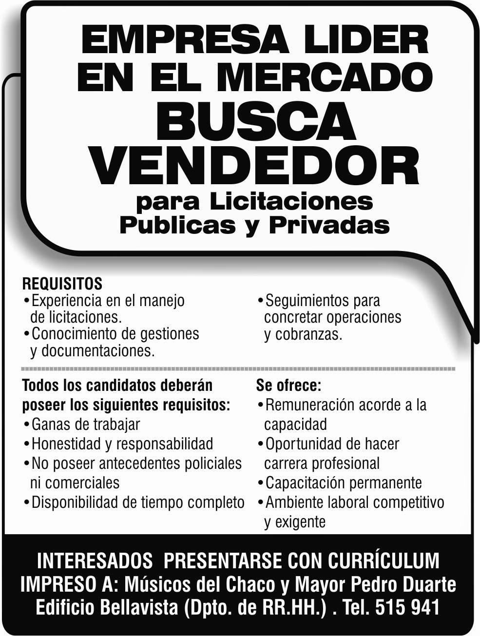 Anuncios de Empleo de la Fecha 15/04/14 | 💼 BOLSA DE TRABAJO PARAGUAY ...