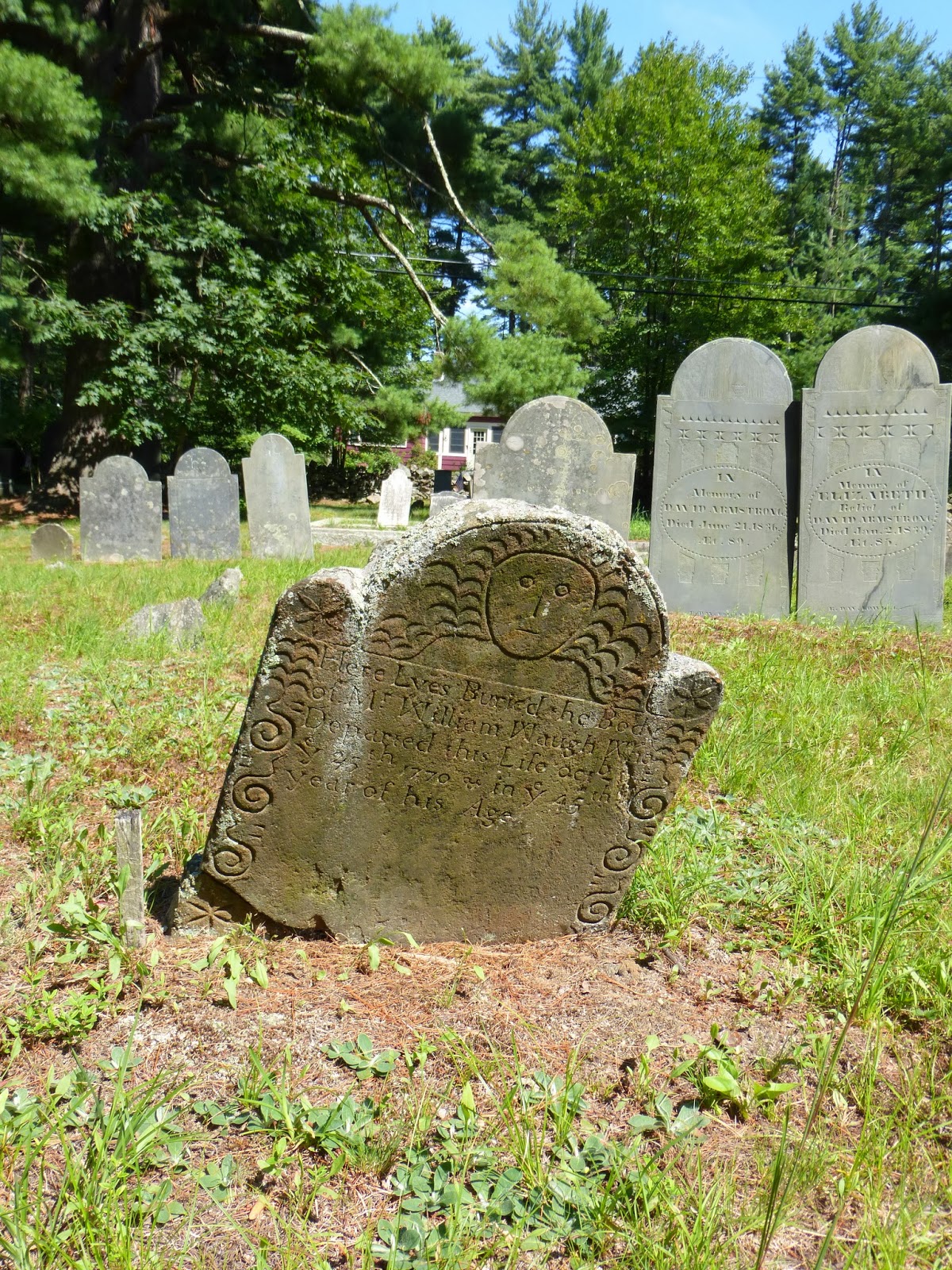 Nutfield Genealogy: Tombstone Tuesday ~ William Waugh, 1770, Windham ...