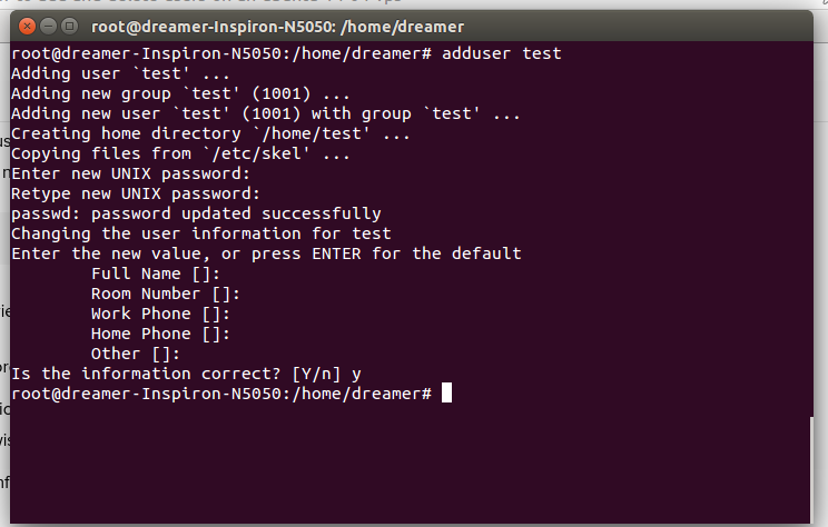 Writing about what I loved: How to add user in ubuntu 14.04