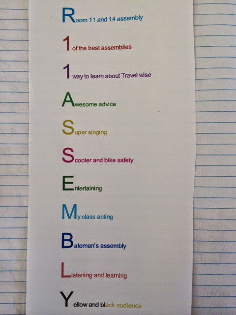 ROOM 11 SUNNYBRAE NORMAL SCHOOL: Look at Jade's great acrostic poem ...