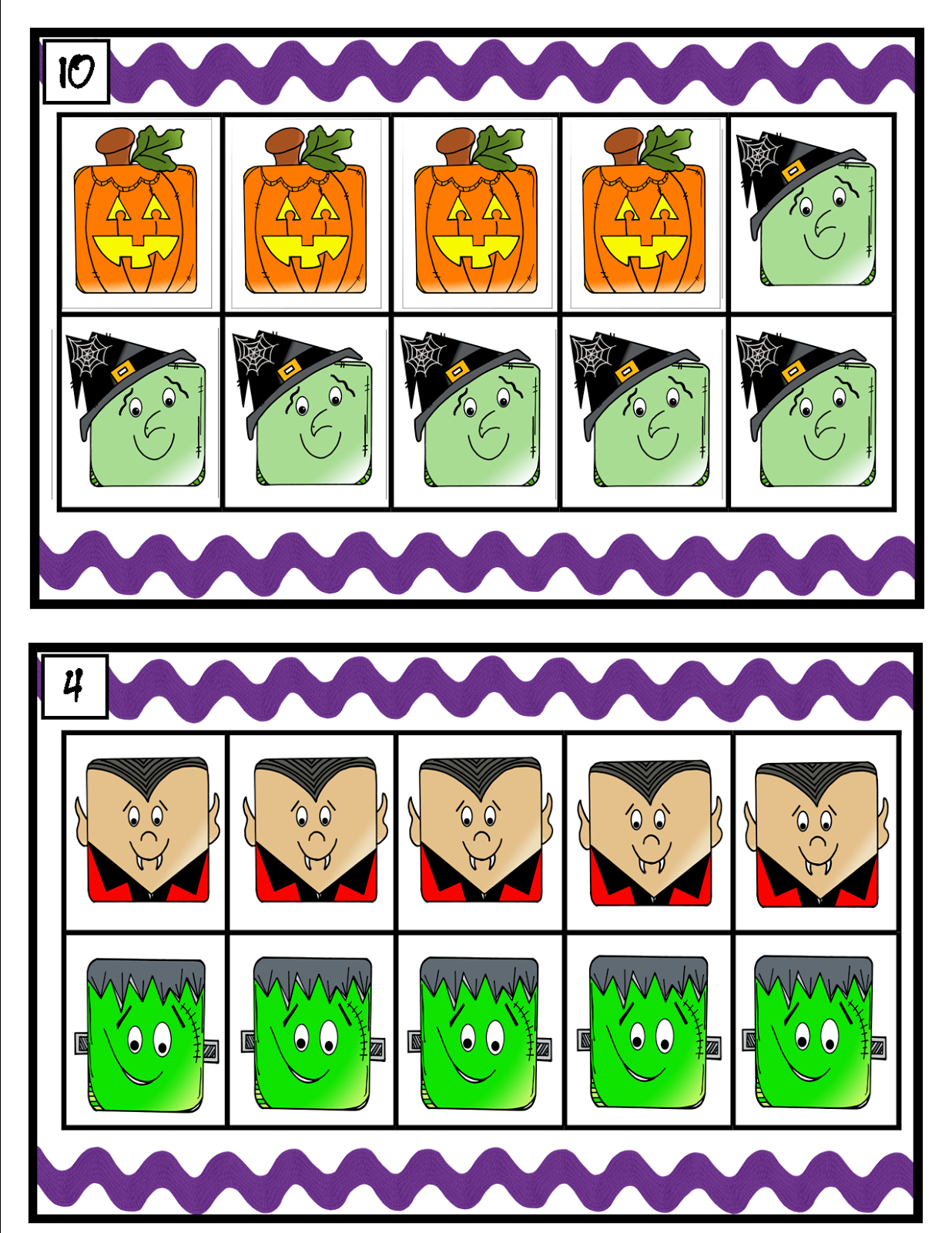 Granny Goes to School: Freebie: Halloween Themed 10 Frames