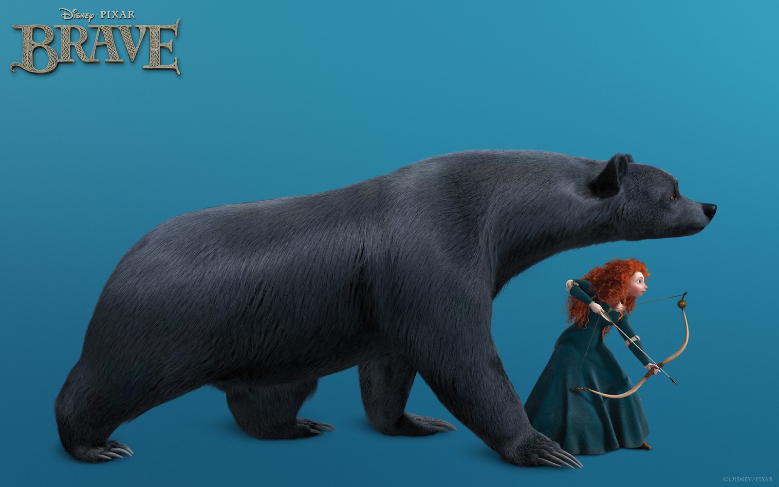 Merida and Bear - Brave - Mystery Wallpaper