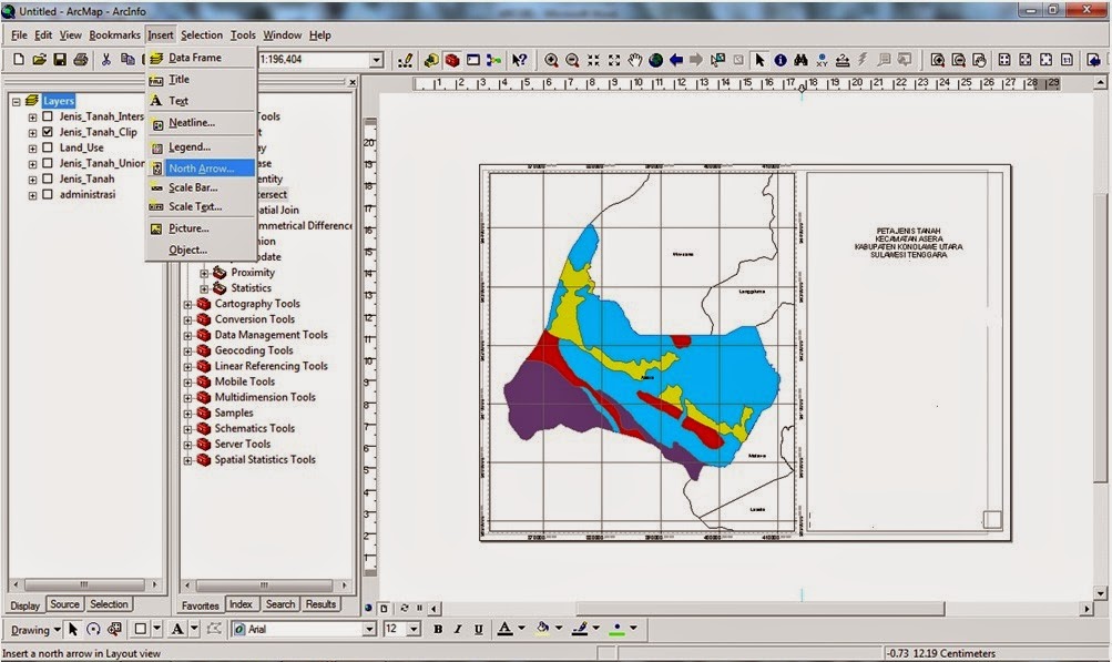 Membuat Frame Layout Peta di ArcGIS ~ Air Itu Mengalir