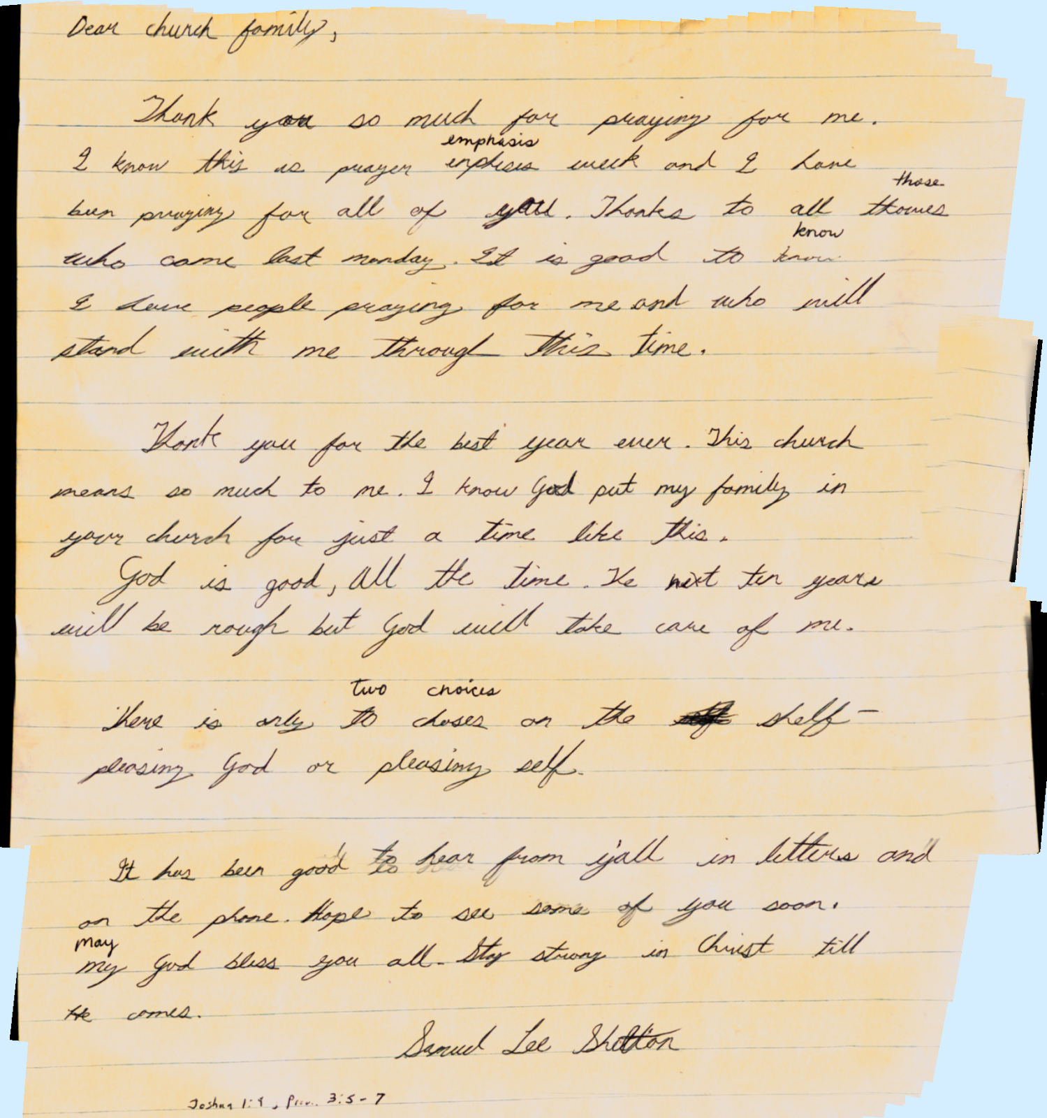 Letters From Samuel: Letters From Samuel