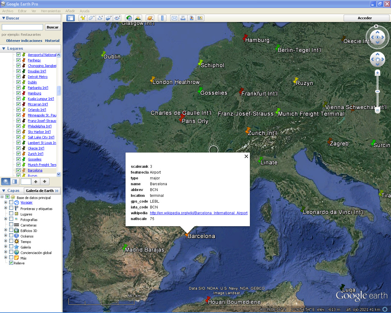 Cartografía Digital: Google Earth Pro: importar datos SIG.