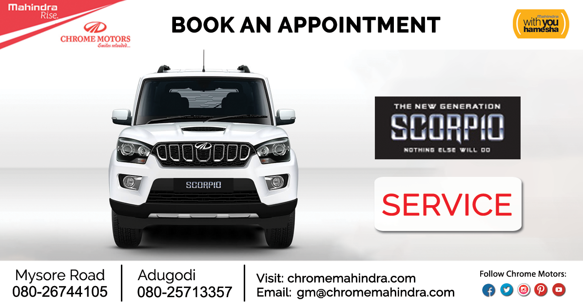 Chrome Motors | Mahindra Authorized Car Service Dealers In Bangalore ...