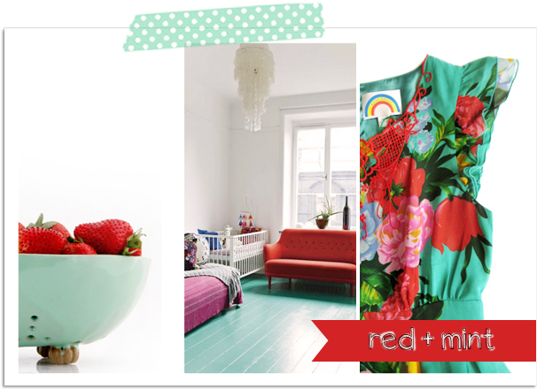 Your Yoko: colour-lust: red + mint