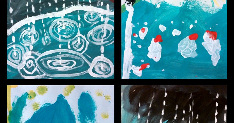 Rainstorm Art Project (Rain, Rain, Go Away) | Preschool Powol Packets