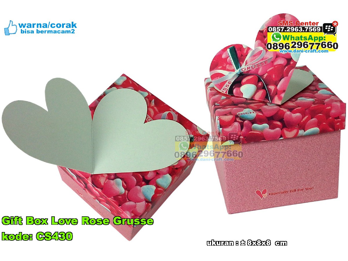 Gift Box Love Rose Grusse | Souvenir Pernikahan