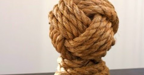 Making the Pottery Barn Monkey Fist Knot Rope Table Lamp