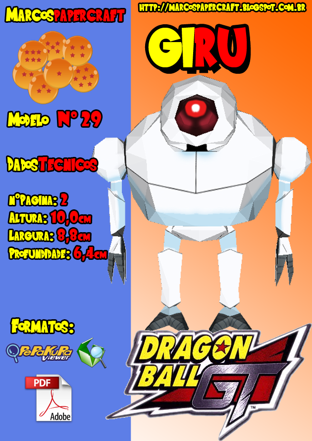 Dragon Ball Giru Papercraft | Papercraft Paradise | PaperCrafts | Paper ...