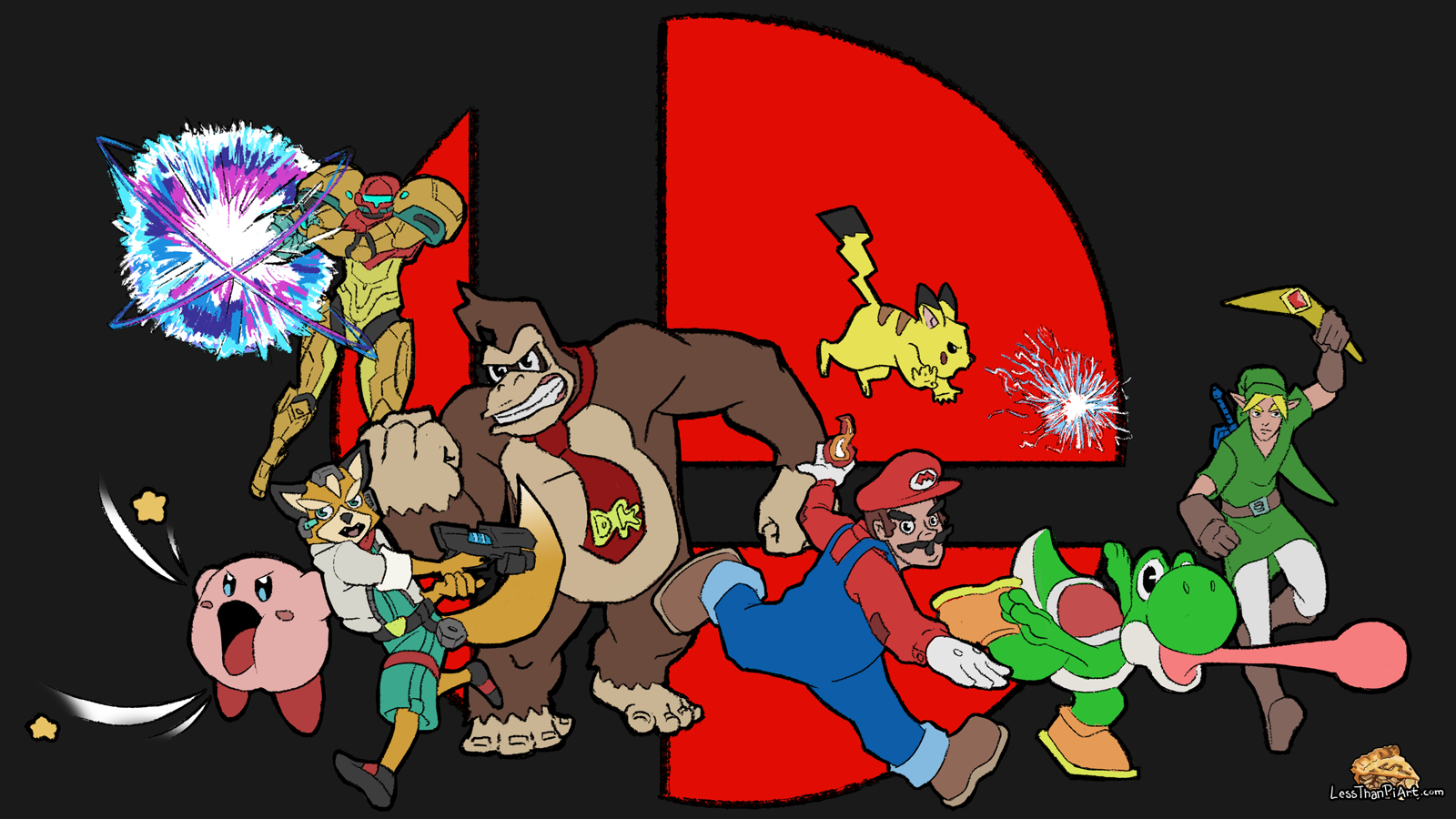 LessThanPi Art: Super Smash Brothers!
