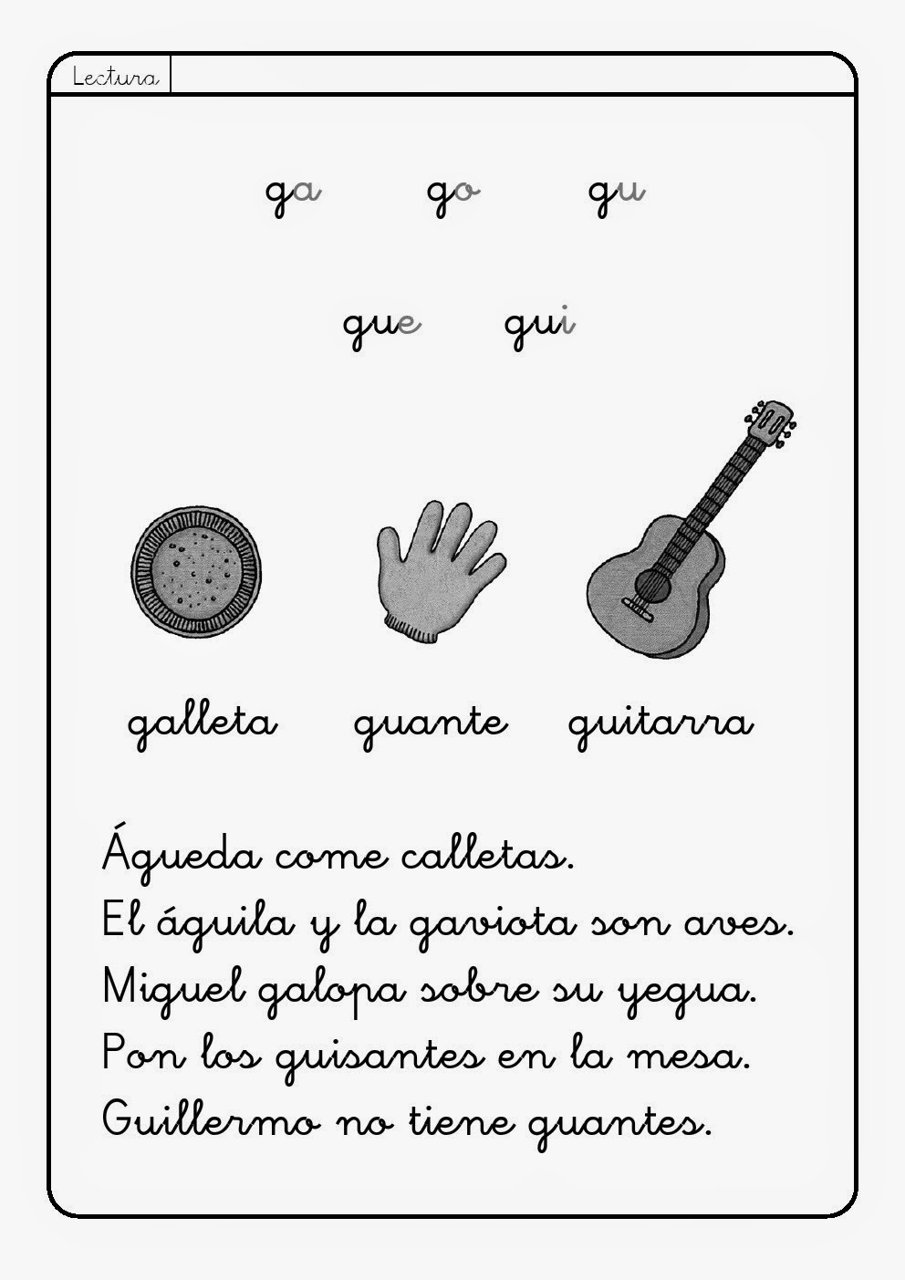 Letra G | g (gue, gui / güe, güi) ~ La Eduteca