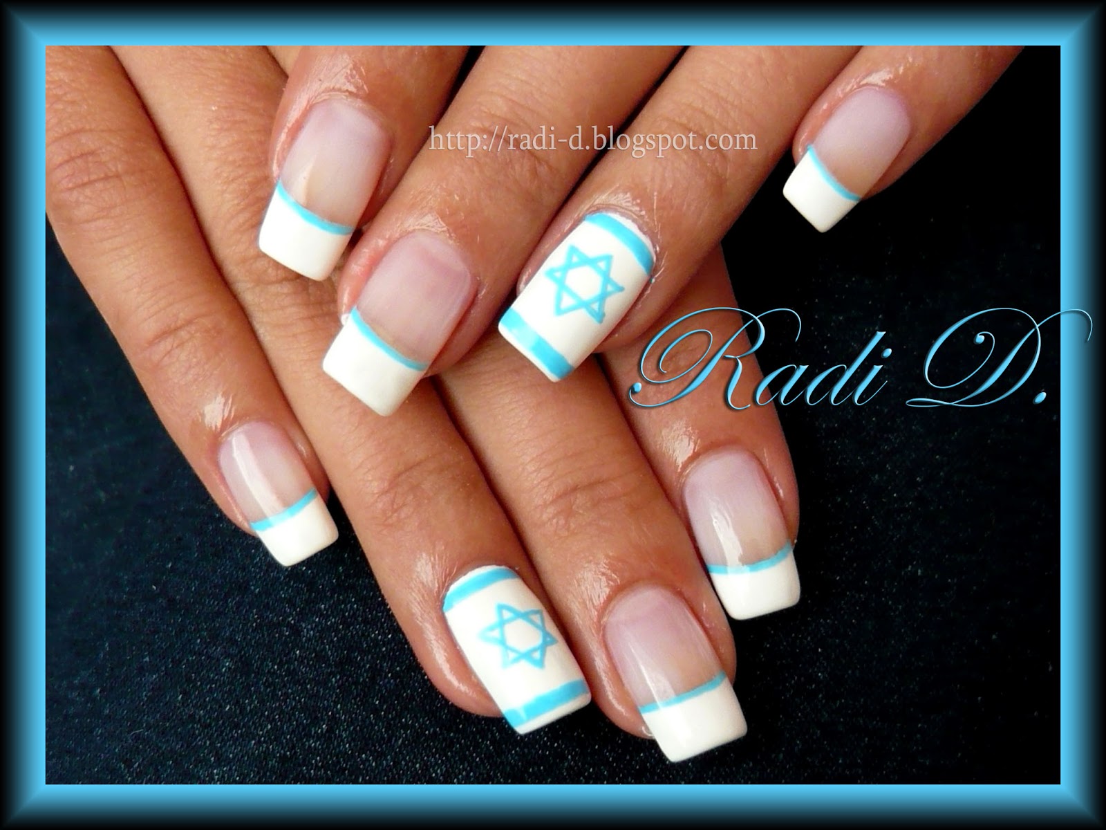 It`s all about nails: Israel Flag