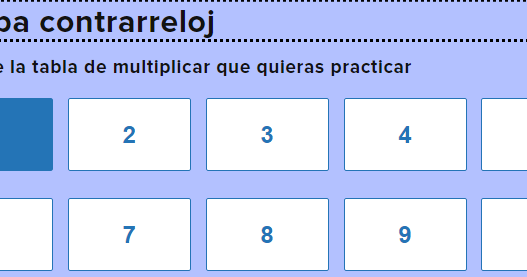 La Chupipandi: PRUEBA CONTRARRELOJ PARA PRACTICAR LAS TABLAS DE MULTIPLICAR