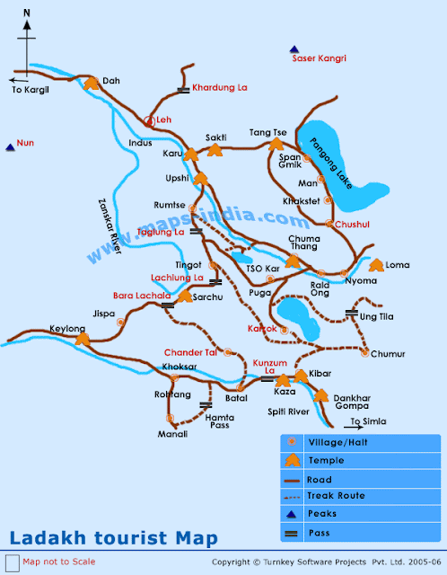 A Trip to Ladakh: Maps of Leh & Ladakh