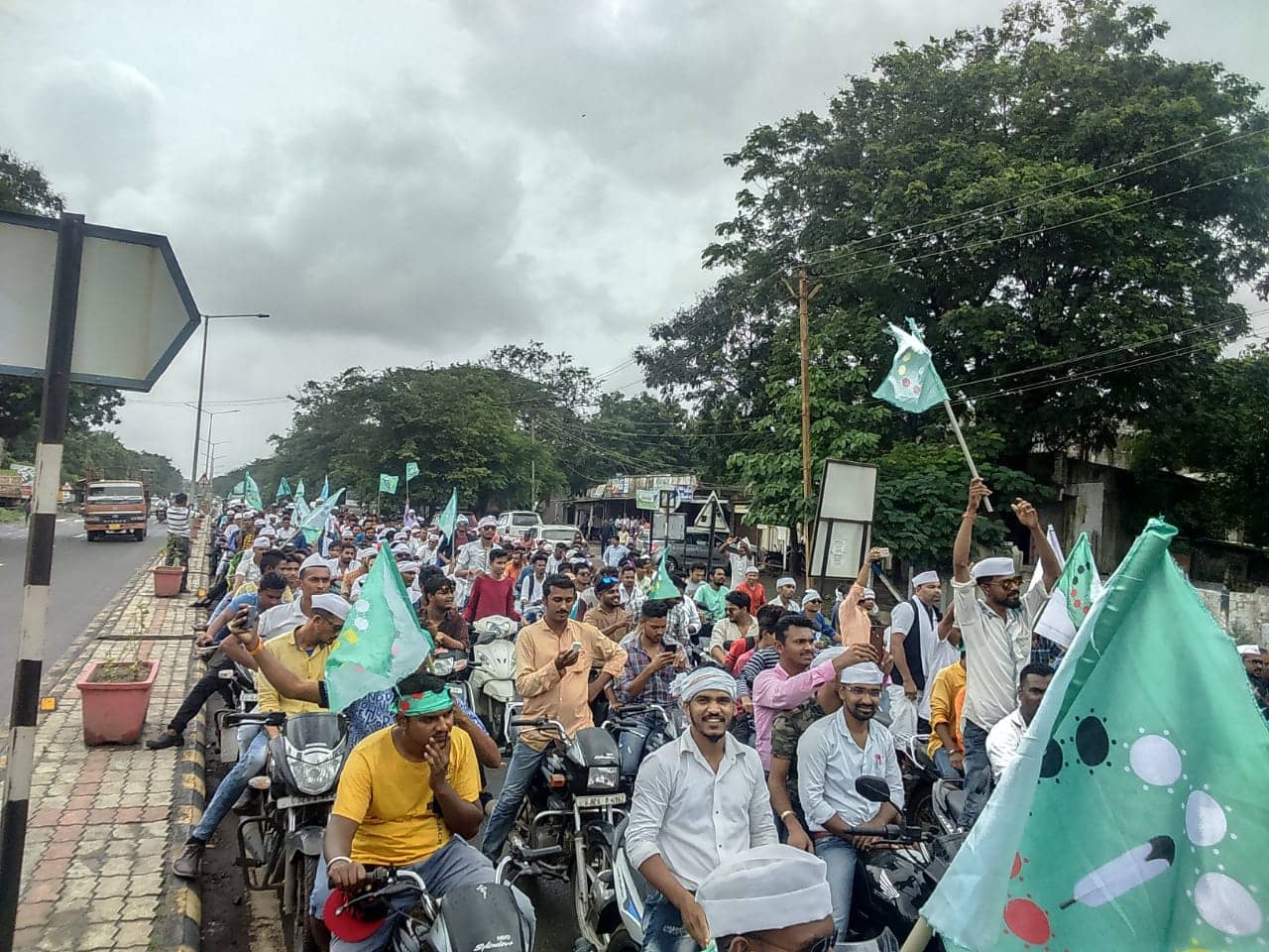Gujarat, India the Indigenous Unity Flag throughout the State ...