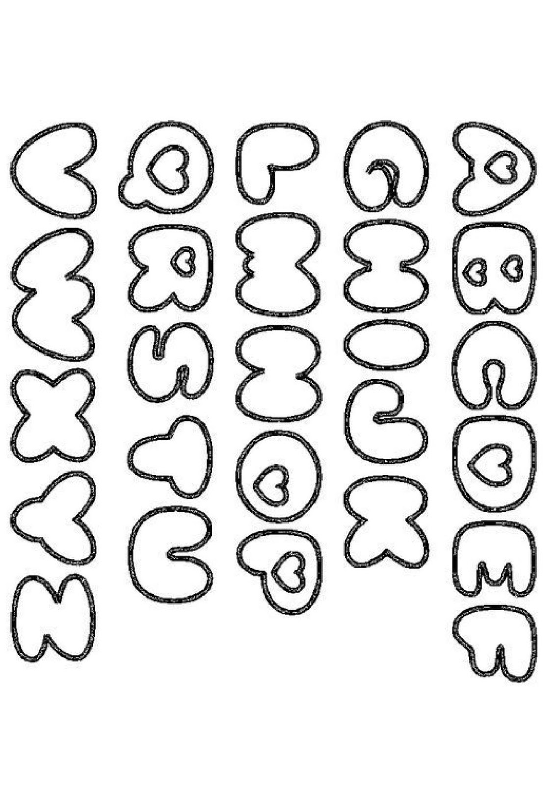 ABC - Letras do alfabeto para imprimir: 60 moldes do alfabeto lindos ...