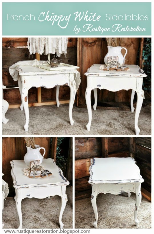 Rustique Restoration: French Chippy White Side Tables