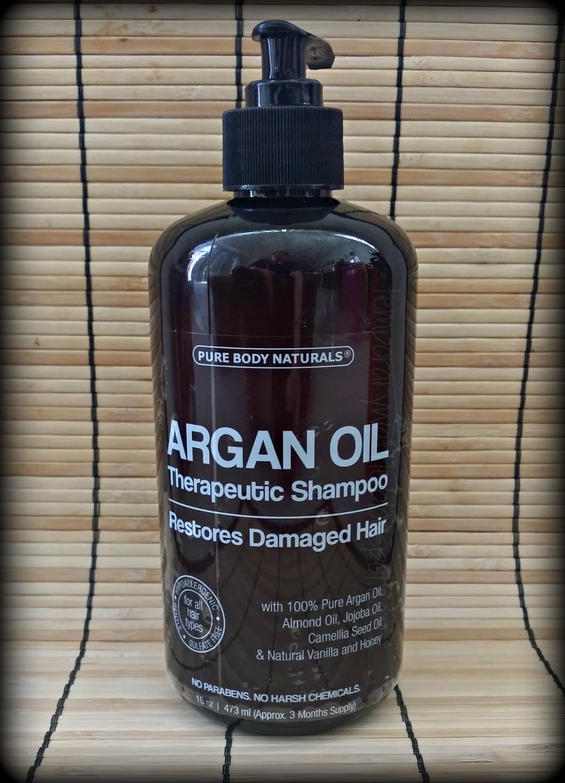 Temporary Waffle: Pure Body Natural's Argan Oil Therapeutic Shampoo