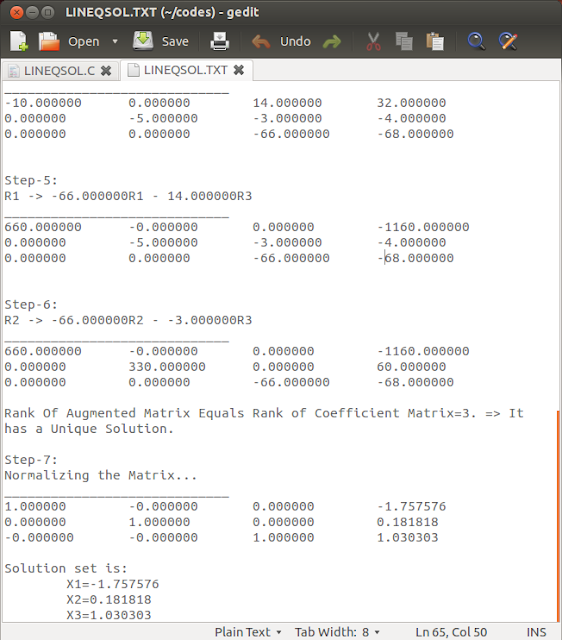 Source Code Of Linear Equation Step By Step Solver In C Language