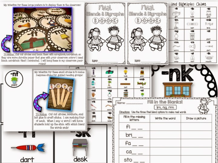 Final Blends and Digraphs Unit and THE SALE! - Queen of the First Grade ...