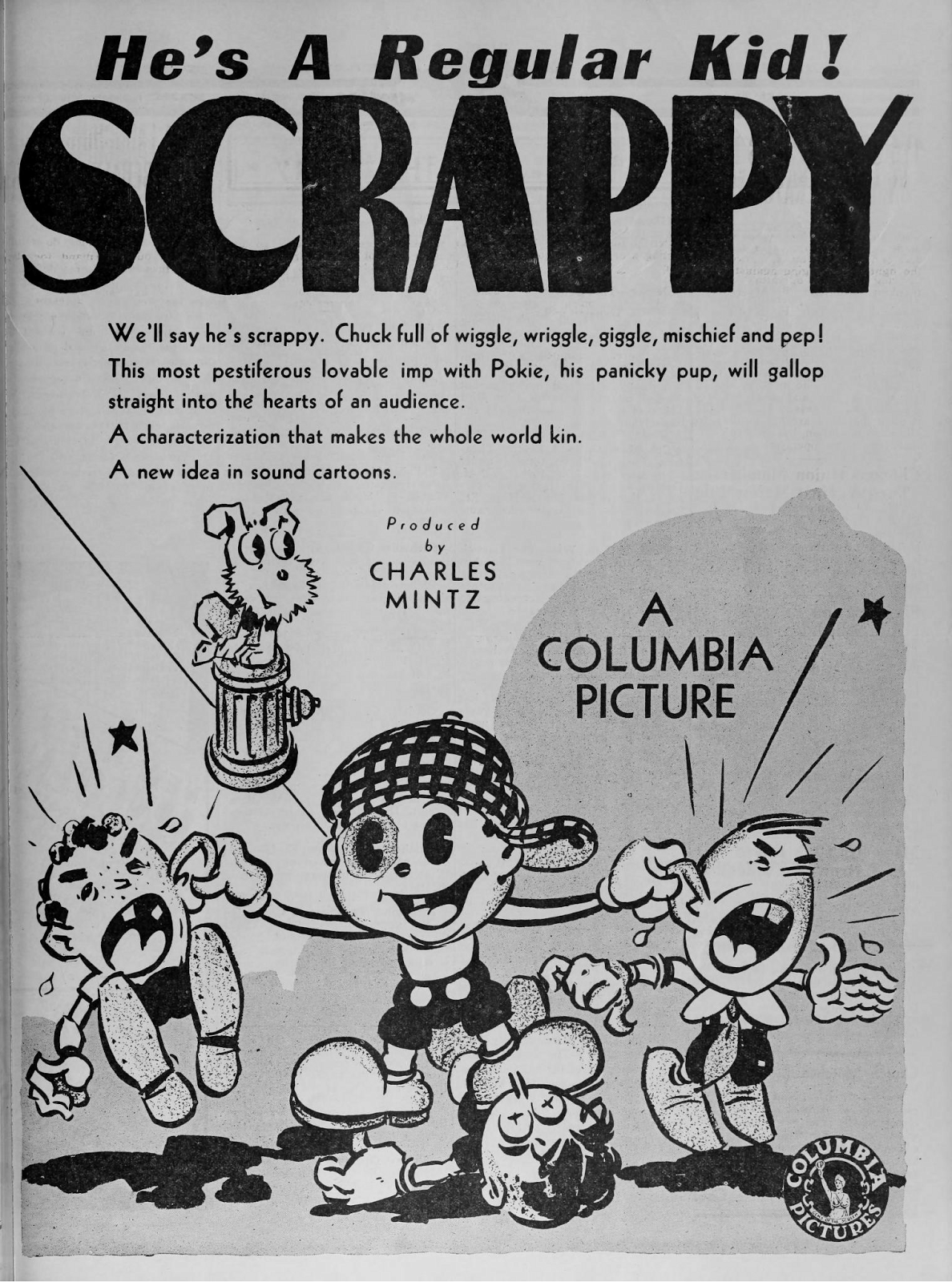 1931 Scrappy ad via Tralfaz.blogspot.com | Old school cartoons, Cartoon ...