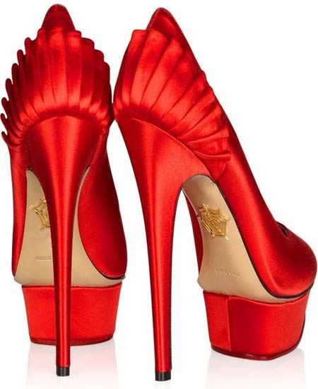 Charlotte Olympia Satin Ruffle Heels 2019 - Fashion Design