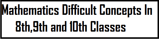 Mathematics Difficult Concepts In 8th,9th and 10th Classes - Leading ...