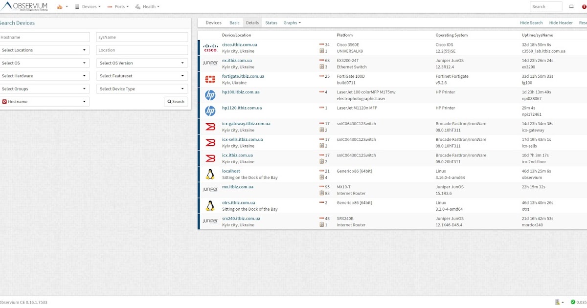 ИТ, сети, безопасность.: Observium - универсальная система мониторинга