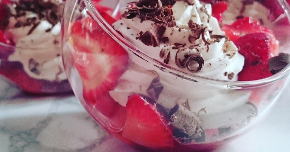 Aardbeien in een glaasje