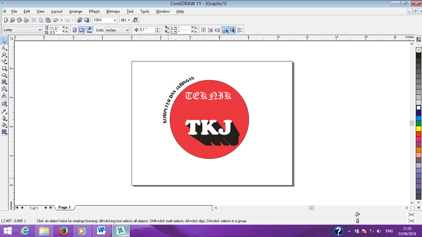 Tutorial Membuat logo di Corel Draw: tutorial membuat logo di coreldraw 11