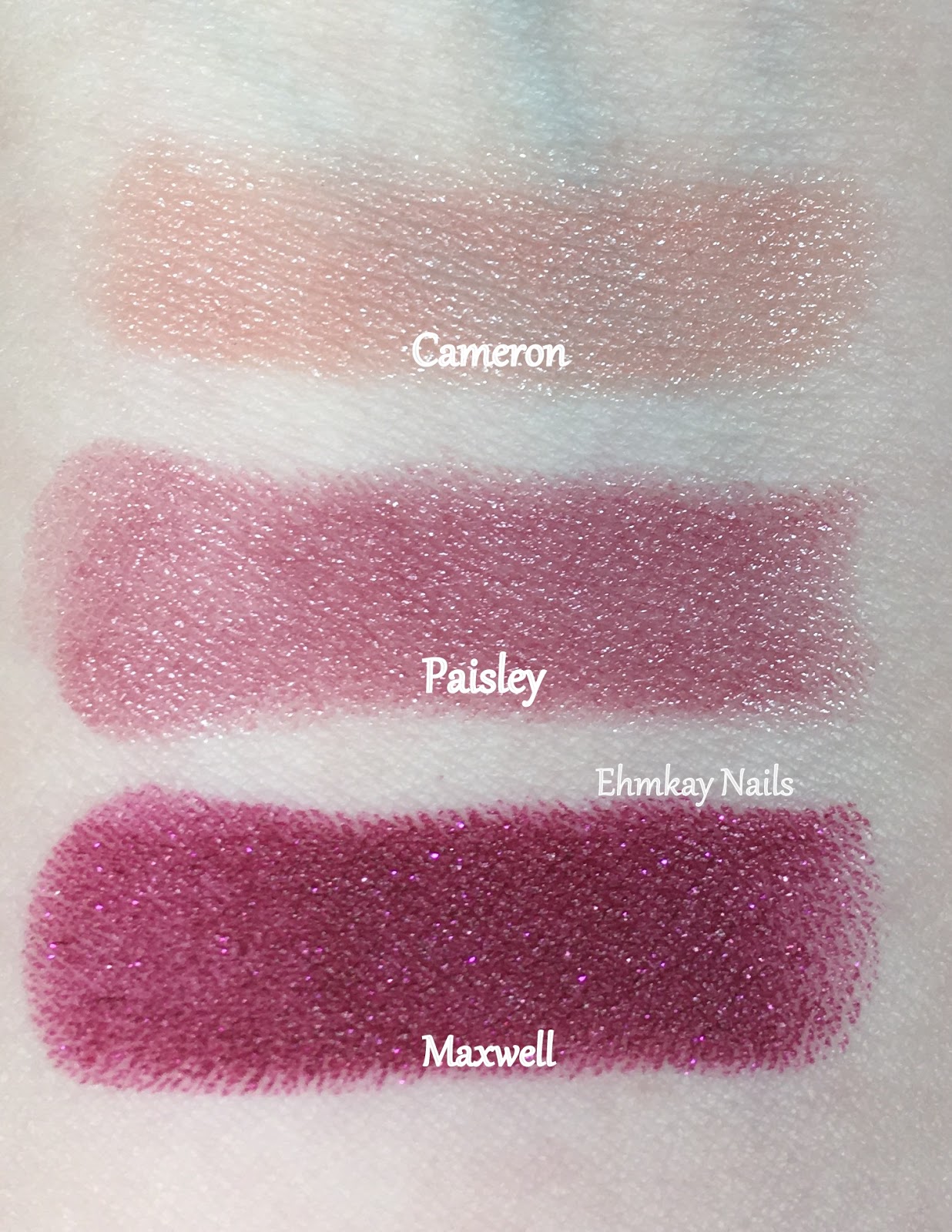 ehmkay nails: Zoya Lipsticks in Cameron, Paisley, and Maxwell