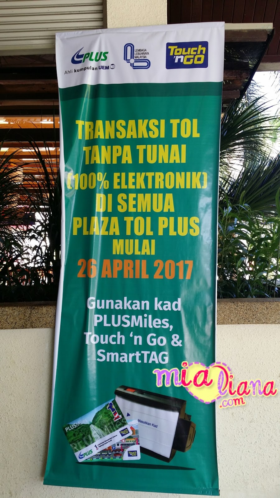Transaksi Tol Tanpa Tunai Di Semua Plaza Tol PLUS Mulai 26 April 2017