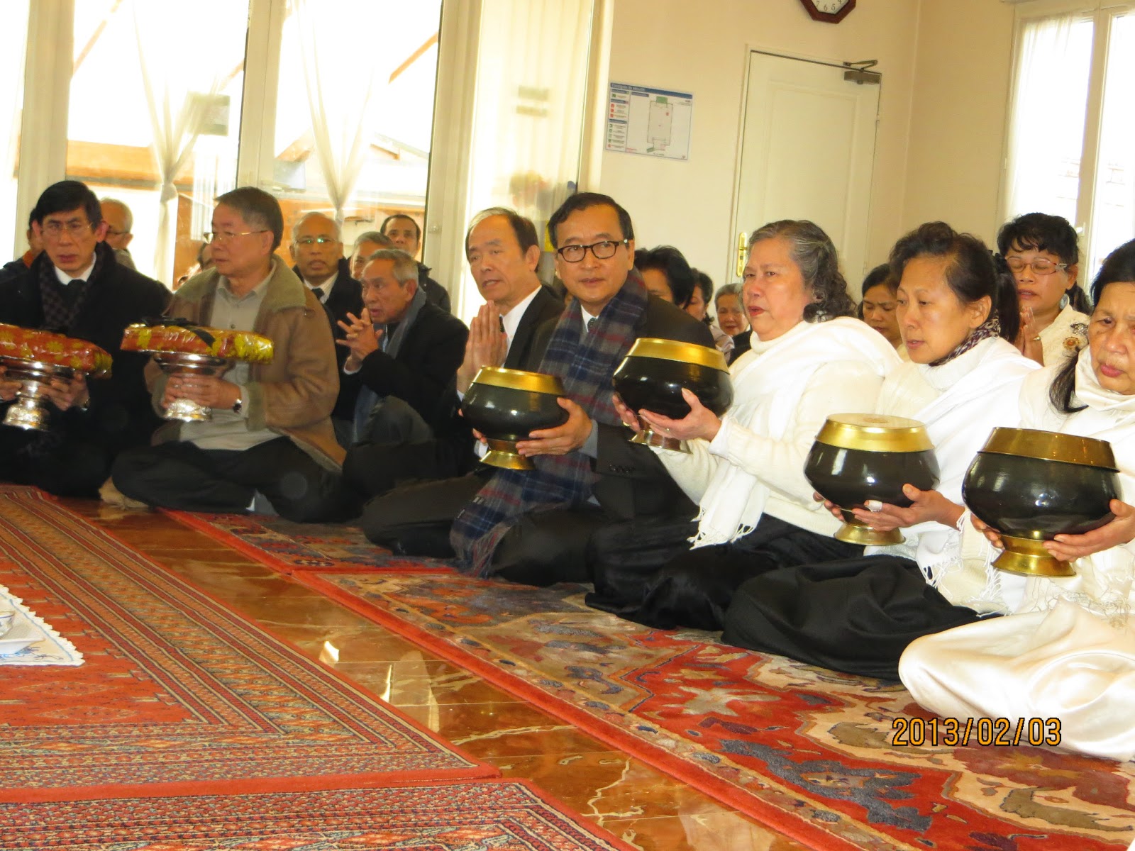 KI Media: Sam Rainsy attended a Buddhist ceremony on February 3, 2013