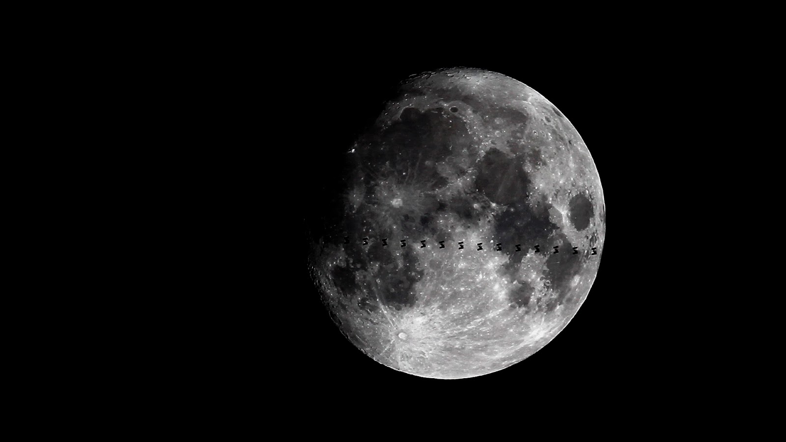 Capturing a hidden world above Us: ISS transits Moon