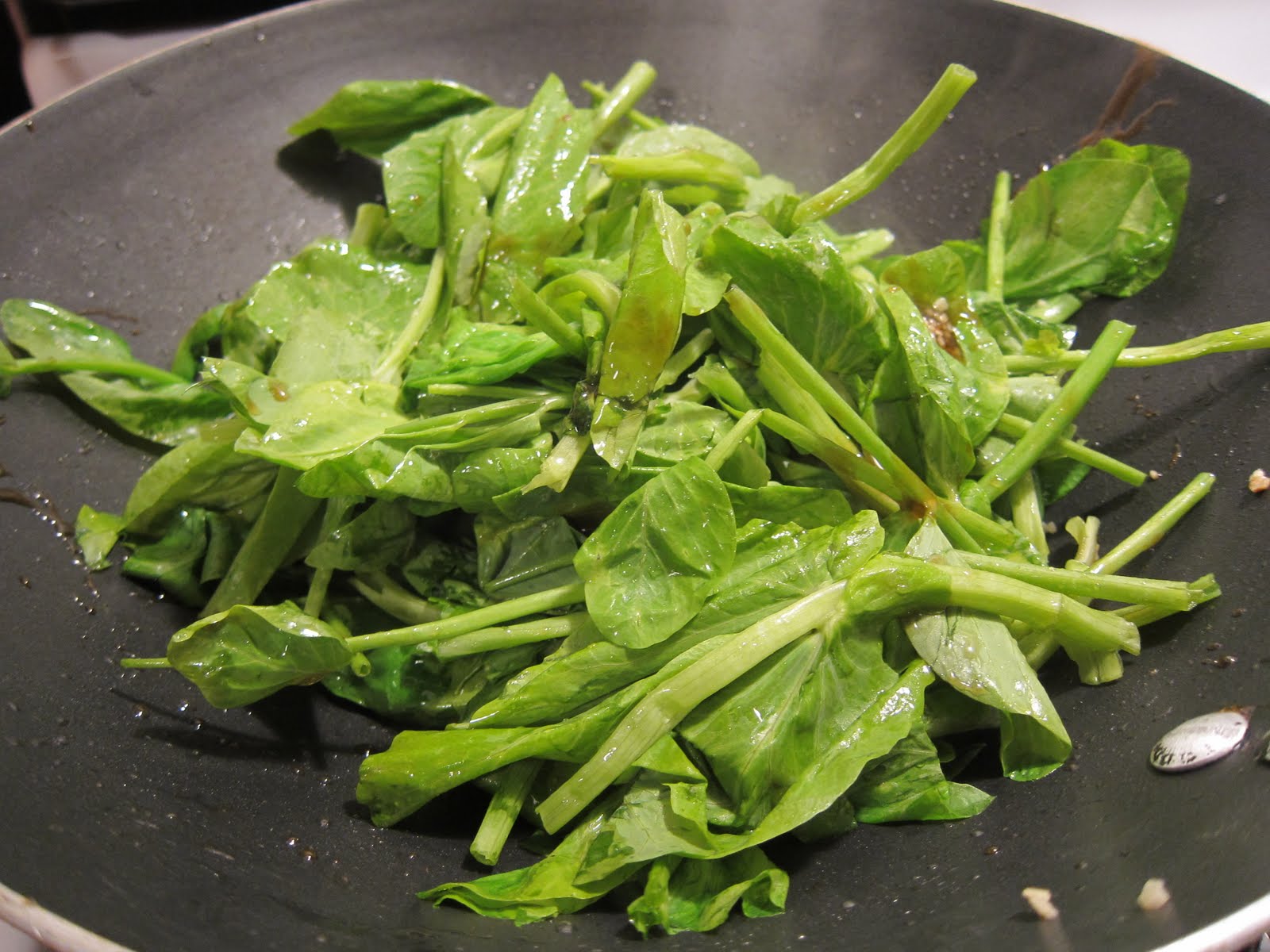 Nom Monsters: // sauteed snow pea tips