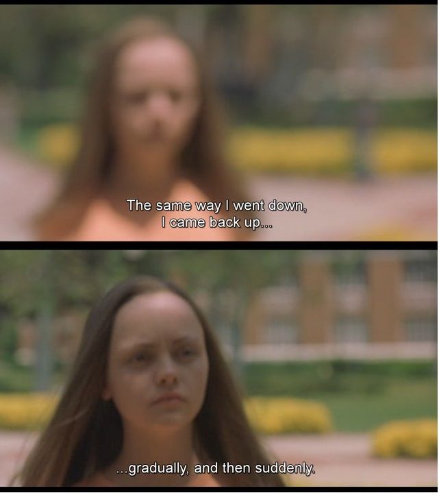 Gradually and then suddenly- we prozac nation