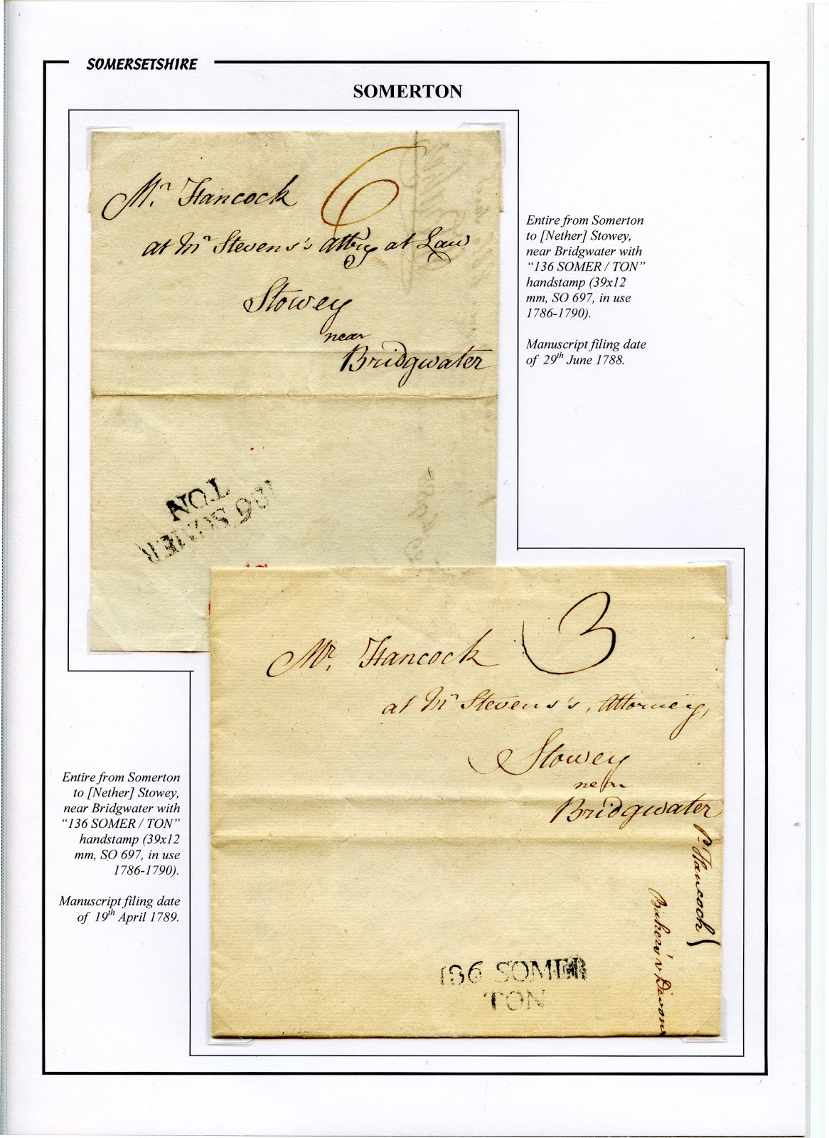 Somerset (& Bristol) Postal History: Somerton