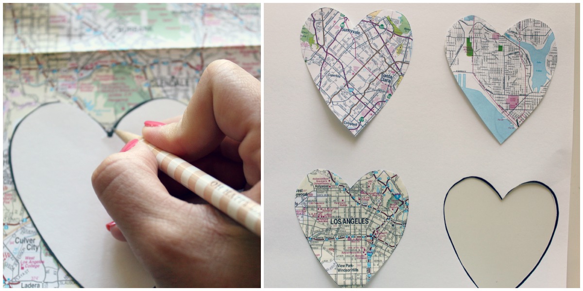 DIY Ombre Heart Maps - Michaela Noelle Designs