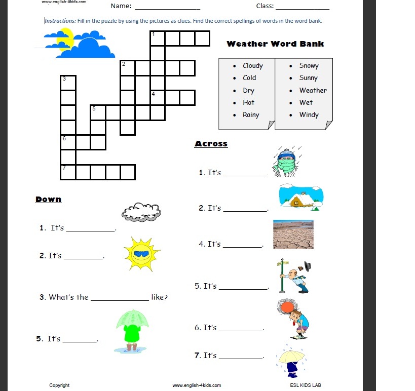ENGLISH PITINGLIS: THE WEATHER (el tiempo)