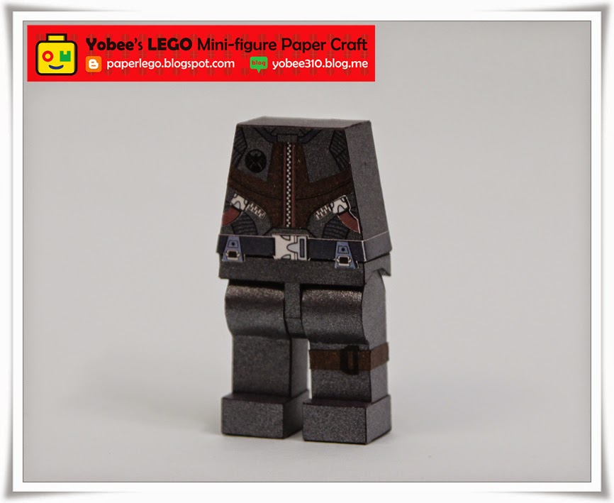 YOBEE'S LEGO MINI-FIGURE PAPER CRAFT: Making LEGO Hawkeye papercraft - Leg