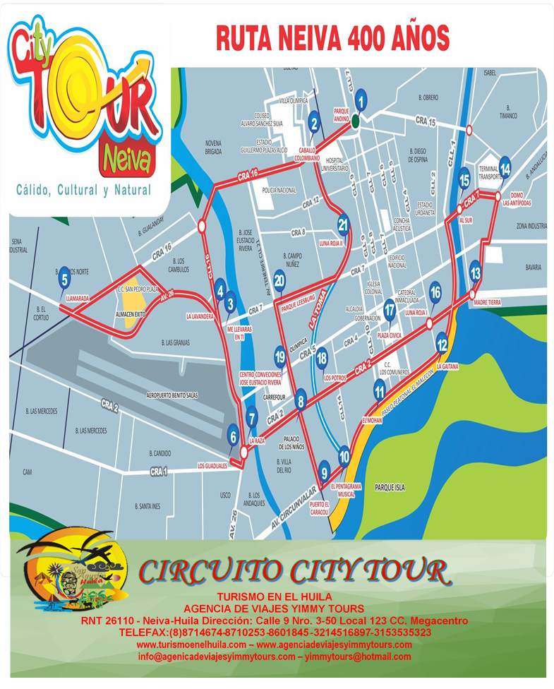 City tour Neiva Histórico y cultural ~ Turismo en el huila Agencia de ...