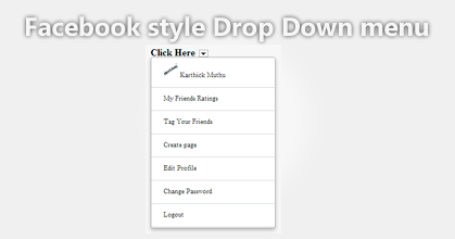 Facebook Style Drop Down Log out Menu - Mostlikers